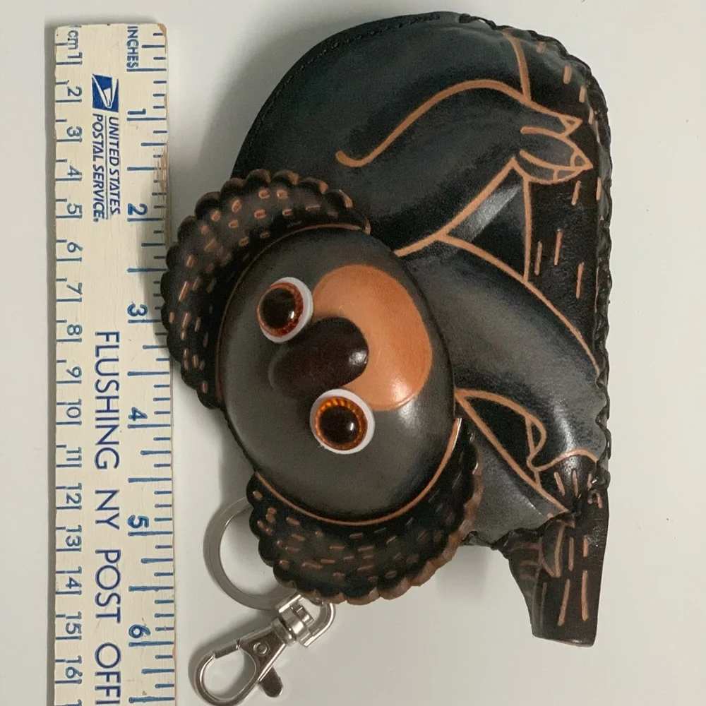 Handmade | Bags | Handmade Gray Leather Koala Coin Purse Cute Animal ...